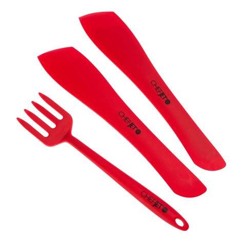 Jet Tila Silicone 3 Piece Dual Sided Spatula And Fork Set 22350548 Hsn
