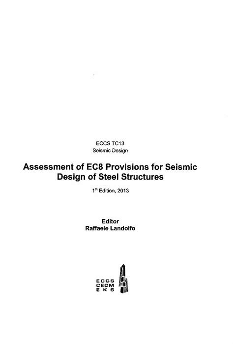 Pdf Design Ofsteel Structures Gbv Seismic Design Steel Structures Assessment Of Ec8