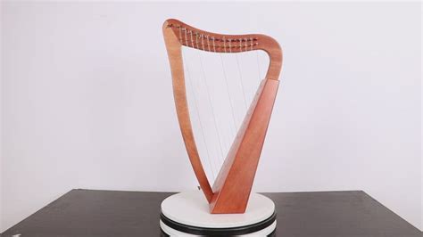 Aklot Lyre Harp Mahogany 15 String Nylon With Carry Bag Tuning Wrench Aklot
