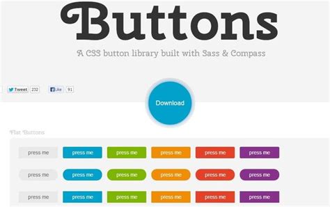 Buttons una librería CSS para crear todo tipo de botones