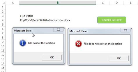 The File Path Window In Excel