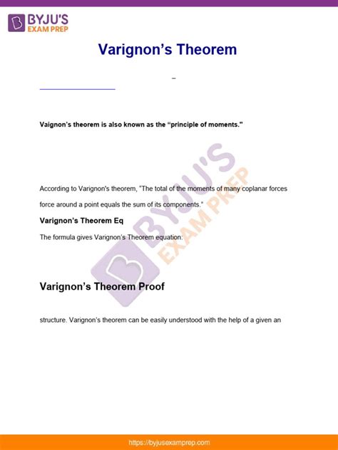 Varignons Theorem Gate Notes 87 Pdf Force Theorem