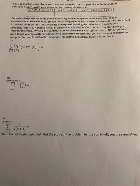 Solved 4 15 Points For This Problem Use The Numeric
