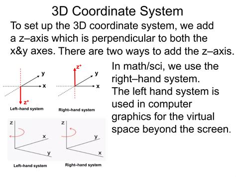 1 3 D Coordinate System Pptx