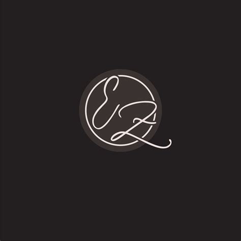 Initials Ez Logo Monogram With Simple Circle Line Style 28106097 Vector Art At Vecteezy