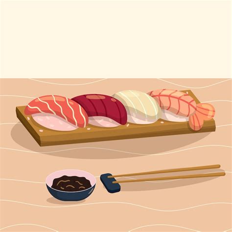 초밥 일러스트 이미지 Freepik에서 무료 다운로드
