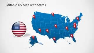 100 Editable US Map Template For PowerPoint With States
