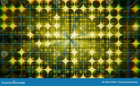 A Digital Cybernetic Structure Made Of Lattices And Dots Abstract Background Screensaver Stock