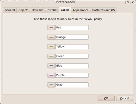 4 5 preferences dialog