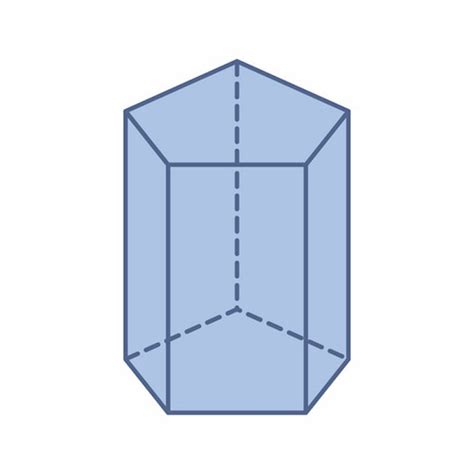 The Illustration Of An Isolated Pentagonal Prism On White Background
