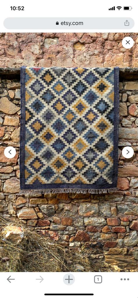 Handmade Wool Jute Rug 6 X 8 Ft Etsy Jute Wool Rug Dhurrie Rugs
