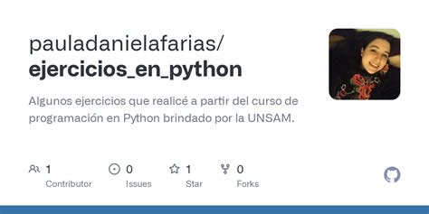 GitHub pauladanielafarias ejercicios en python Algunos ejercicios que realicé a partir del