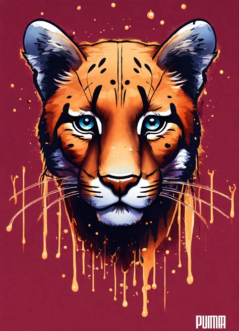 Lexica Puma Cartoon No Background Splash Logo