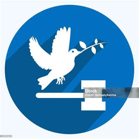 아이콘 평화와 정의 커뮤니티 기호에 적합합니다 긴 그림자 스타일 편집 가능한 간단한 디자인 디자인 템플릿 벡터 간단한 기호 그림 개발에 대한 스톡 벡터 아트 및 기타 이미지