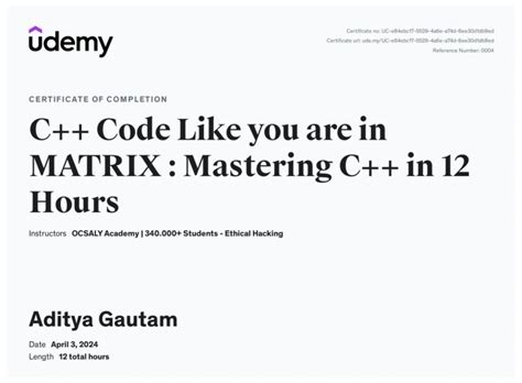 Aditya Gautam On Linkedin Cplusplus Codingjourney Udemy Techskills
