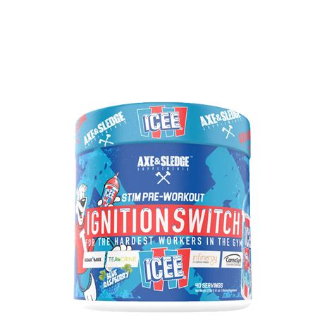 Axe And Sledge Supplements Ignition Switch Stim Pre Workout Blue Raspberry Icee 1 Ct Shipt