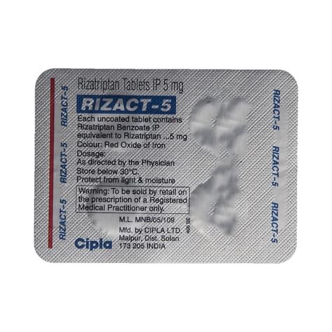 Buy Maxalt 5mg Rizact Tablet Usa Rxspeedy