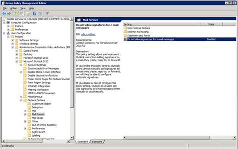 Disable Existing Microsoft Outlook Signatures Using A Group Policy