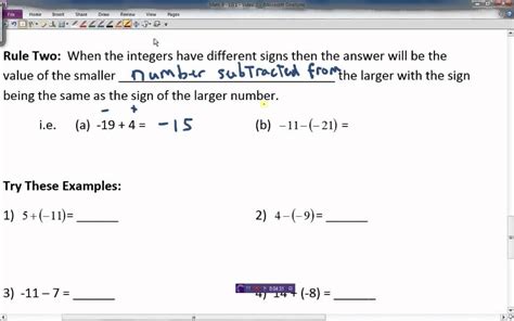 Adding Subtracting Integers YouTube