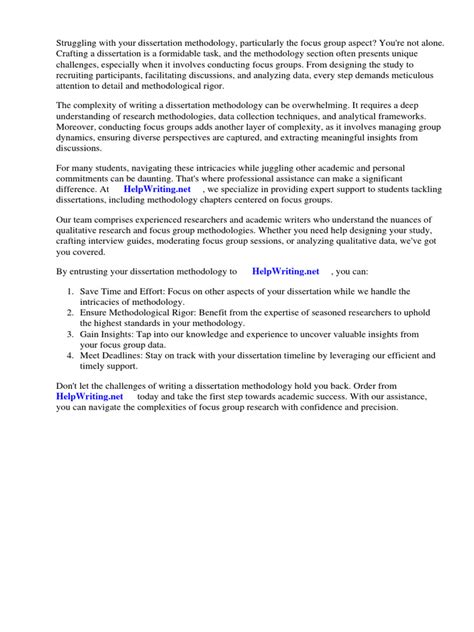 dissertation methodology focus group pdf methodology focus group