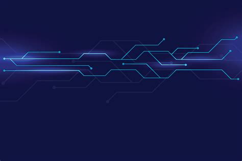 Vector Illustration Molecule And Internet Connect Technology On Dark Blue Background Abstract