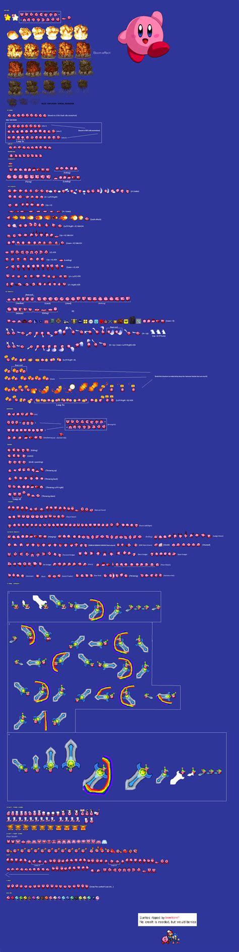 Ssbc V 9 5 Kirby Sprite Sheet By Mariopro008 On Deviantart