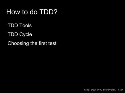 Tdd Test Driven Development Ppt