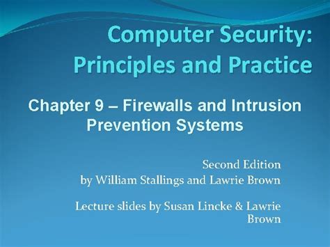 Computer Security Principles And Practice Chapter 9 Firewalls