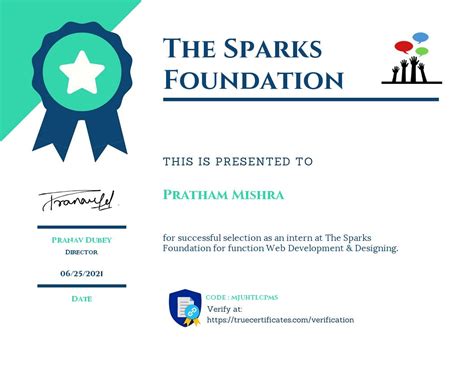 Pratham Mishra On Linkedin Thesparksfoundation Intern
