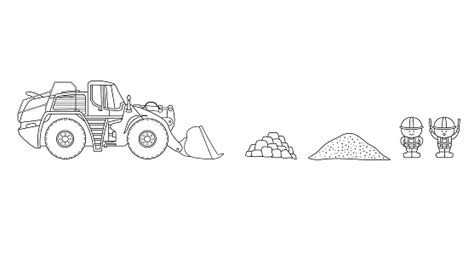 손으로 그린 벡터 일러스트레이션 컬러 어린이 건설 휠 로더 건설 차량 건설 노동자 클립 아트 모래에 대한 스톡 벡터 아트 및 기타 이미지 Istock