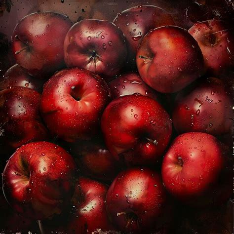 A Pile Of Red Apples On A Table Premium Ai Generated Image