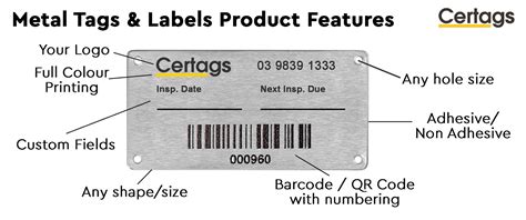 Metal Tags Labels For Industrial Use And Equipment Certags AU