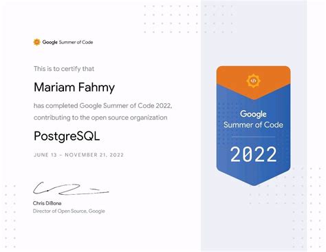 Mariam Fahmy On Linkedin Gsoc Postgres Pgmoneta 13 Comments