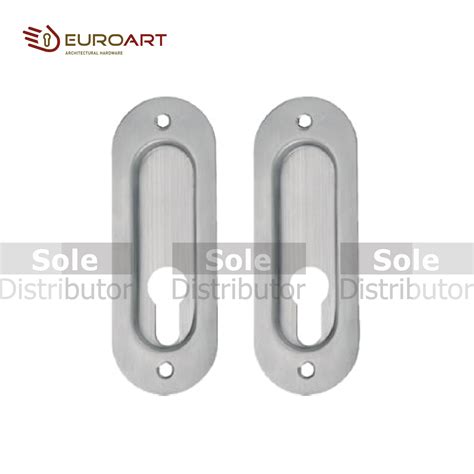 Euroart Oval Euro Profile Flush Pull Size 127mm X 45mm Stainless S