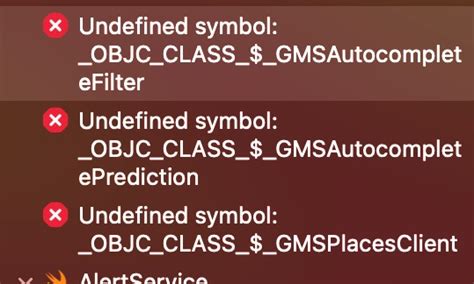 Ios OBJC CLASS Errors On M Macbook Google Maps Places Stack Overflow