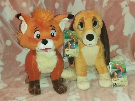 Disney Store Fox And The Hound Tod And Copper Rare Soft Toys Original