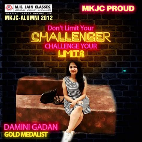 Mkjc Alumni Mkjc Proud Damini Gadan M K Jain Classes