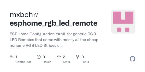 Github Mxbchresphomergbledremote Esphome Configuration Yaml For Generic Rgb Led Remotes