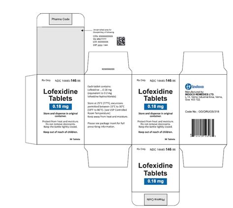 Lofexidine Package Insert Prescribing Information Moa