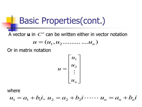 PPT Complex Vector Spaces PowerPoint Presentation Free Download ID
