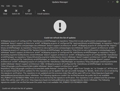 Linux Mint Update Manager Cant Get Updates Rlinuxmint