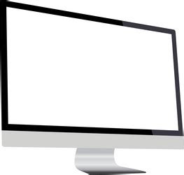 Realistic Of Black Computer Lcd Monitor Royalty Free Vector