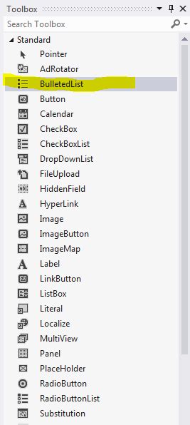 How To Use Bulleted List Control In ASP NET