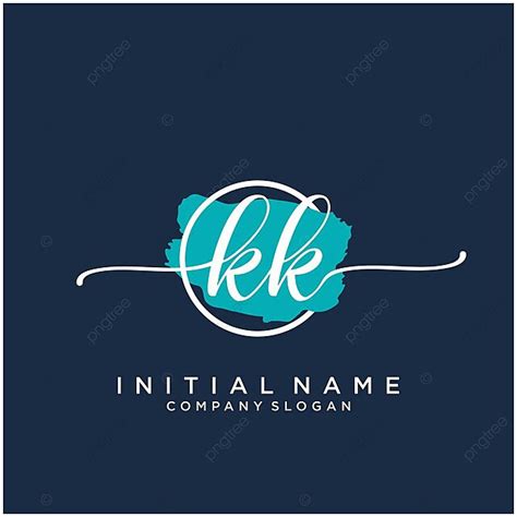 Brush Circle Kk Initial Logo Design With Handwritten Touch Vector Kk Drawn Sign Png And