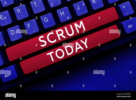 Text Caption Presenting Scrum Business Concept Handwriting As Distinct From Print Written