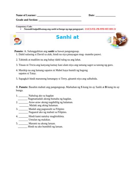 Filipino Assignment Pdf