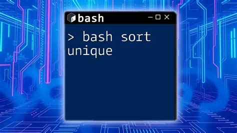 Mastering Bash Sort Quick Guide To Organizing Data