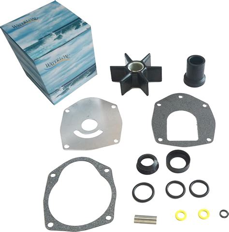 Amazon.com: WATERLONG 43026Q06 Water Pump Repair Kit Impeller Replaces for Mercury Outboard 40HP ...