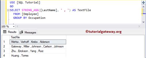 Sql String Agg Function
