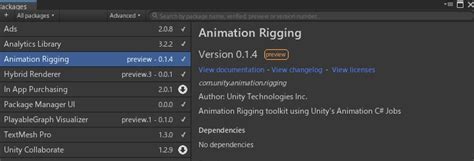 unity2019 1的package之animation rigging v0 1 4 非人型角色的ik！ unity two bone
